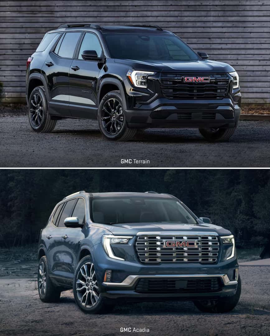 Gmc Acadia Vs Gmc Terrain Specs
