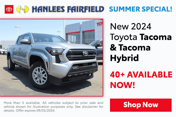 Current New Toyota Specials Offers | Hanlees Fairfield Toyota